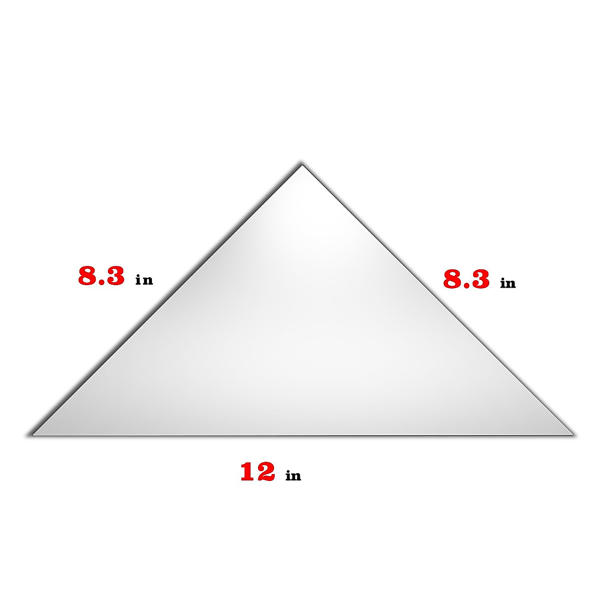 YUZUCMCM 8 pcs Triangular Mirror Tiles Acrylic Flexible Plastic Mirror Sheets Wall Mounted Mirrors Frameless Full Body Mirror Tiles for Bedroom Home Gym Bathroom