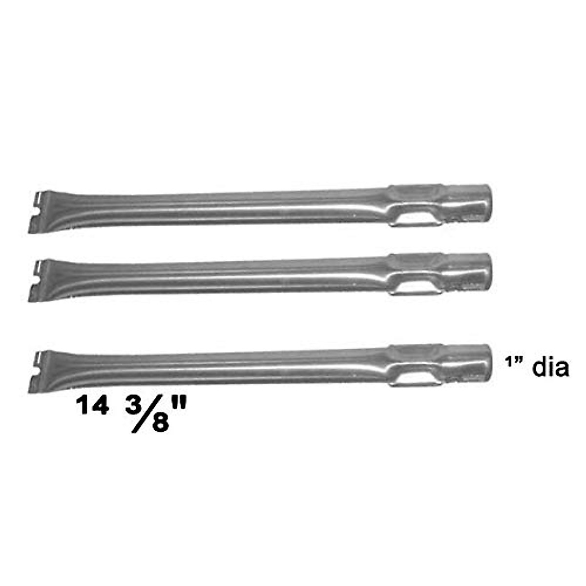 Grill Burner for Select Broil King 9412-52, 9412-53, 9412-56, 9412-62, 9412-63, Lowes 6666-64, Sterling & Huntington Gas Models - 3 Pack