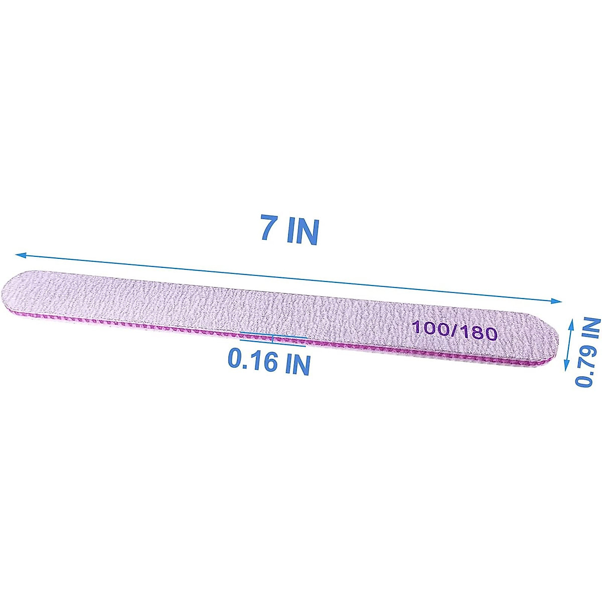 Nail File (25 Pcs), Emery Board Nail Files for Natural Nails and Acrylic Nails, Double Sided 100/180 Grit for Fingernail, Professional Reusable Washable Emery Board Manicure Pedicure Tool Gray