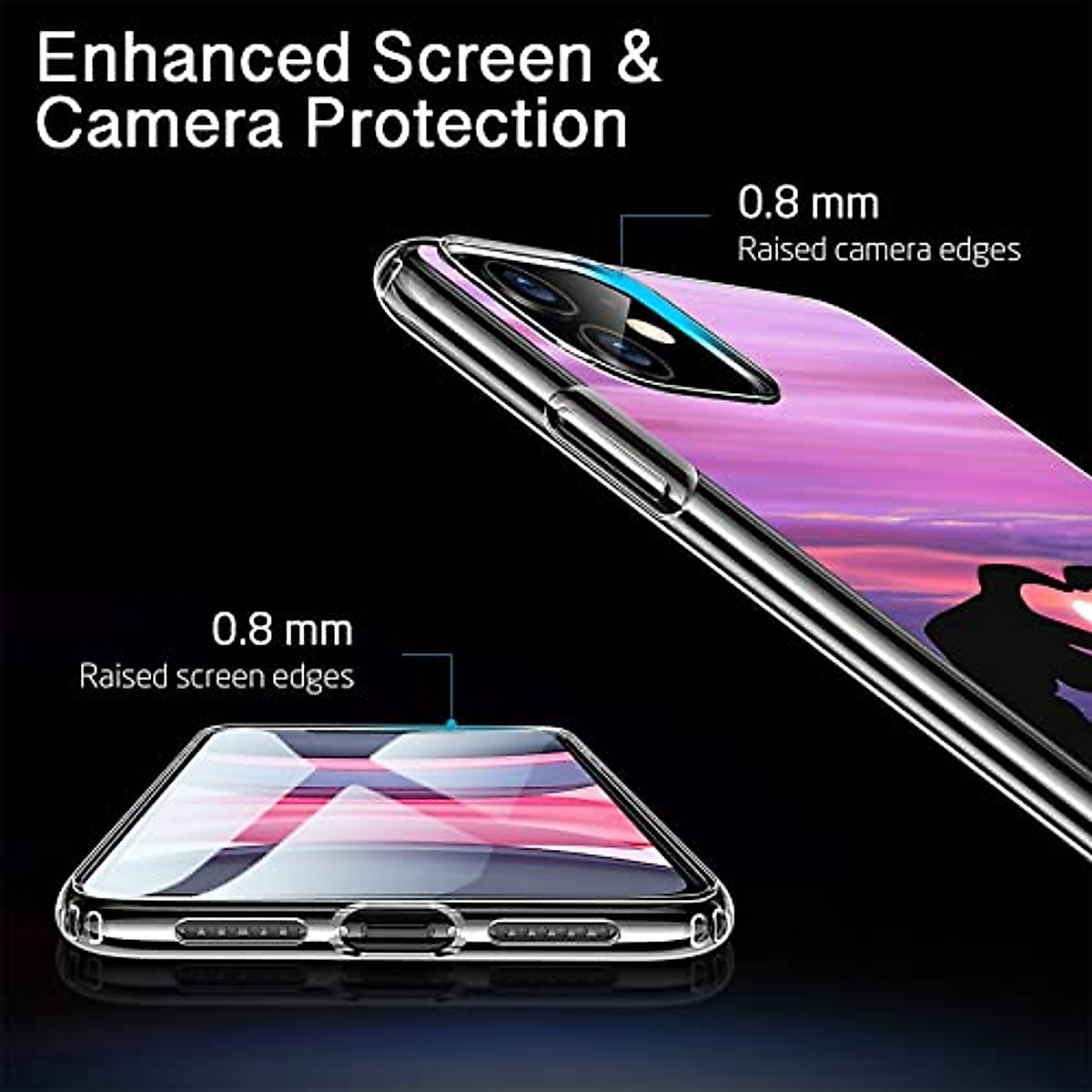 KARTXITAI Case Compatible with Reno2,Shockproof Slim Thin Silicone Protective Anti-Fingerprint Anti-Scratch Anti-Fall Phone Cover - Love,Sky,Sunset,Glow,Lovers