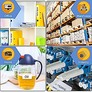 GREENCYCLE 6PK Compatible for TZe-261 TZe261 TZ-261 TZ261 Black on White Label Tapes use with Ptouch PT-9800PCN PT-E800W PT-P900 PT-P900W PT-P950NW PT-9600 Label Makers 1.4 Inch 36mm X 26.2 Feet 8m