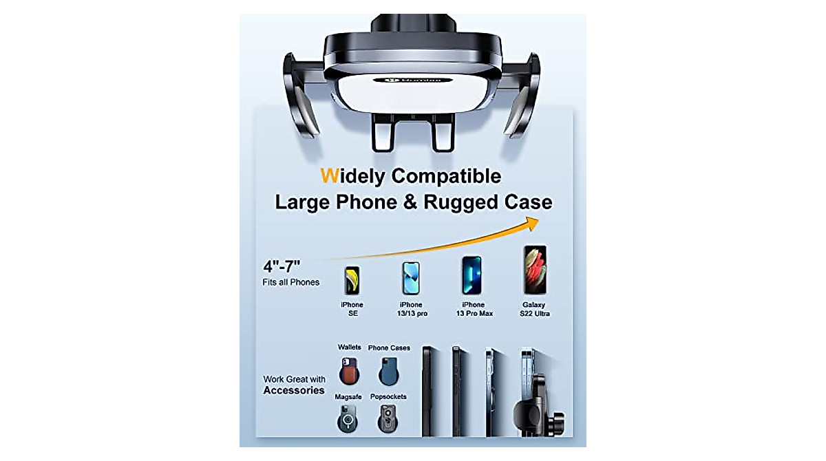 Humixx Phone Mount for Car | Stable Nano Suction & 4-in-1