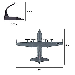 HANGHANG 1/200 Scale C 130 Model Plane Diecast Military Airplanes Metal Fighter Jet Models Model for Commemorate Collection or Gifts