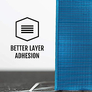 HATCHBOX Paint-Free ABS 3D Printer Filament, Dimensional Accuracy +/- 0.03 mm, 1 kg Spool, 1.75 mm, Blue