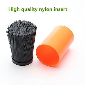 KeepingcooX Small Knife Block Universal Knife Holder without Knives - Convenient Storage for Various Knives and Kitchen Tools with Washable Removable Bristles, Height 13.5 cm/5.3 In (Cylinder)