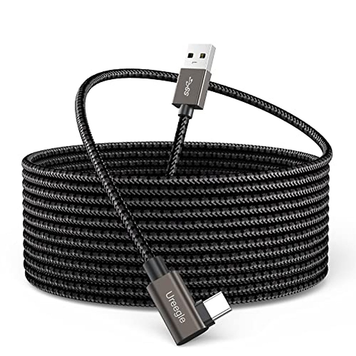 Ureegle VR Cable for Oculus Quest 2 Link Cable 16FT, Oculus Charger Cable VR, Extra Long USB C Charger Cable, High Speed PC Data Transfer for Gaming PC, VR Headset and USB C Charger