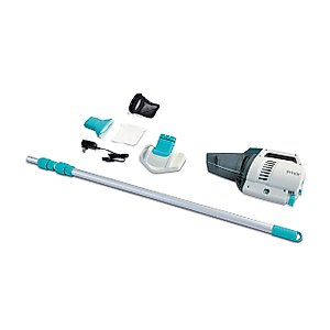 Intex ZR200 Rechargeable Cordless Swimming Pool and Spa Vacuum Cleaner  with Telescoping Handle and 2 Interchangeable Brush Heads