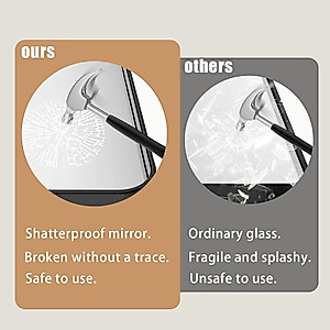 TOTOZAKUL Bathroom - Wall - Mirror - for Over Sink 20x28inch, Wall-Mounted Vanity Mirror for Bedroom Living/Dining Room, Modern Rectangle Black Framed Hanging Makeup Mirrors