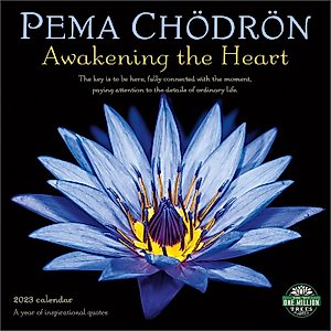 Pema Chodron 2023 Wall Calendar: Awakening the Heart - A Year of Inspirational Quotes | 12" x 24" Open | Amber Lotus Publishing