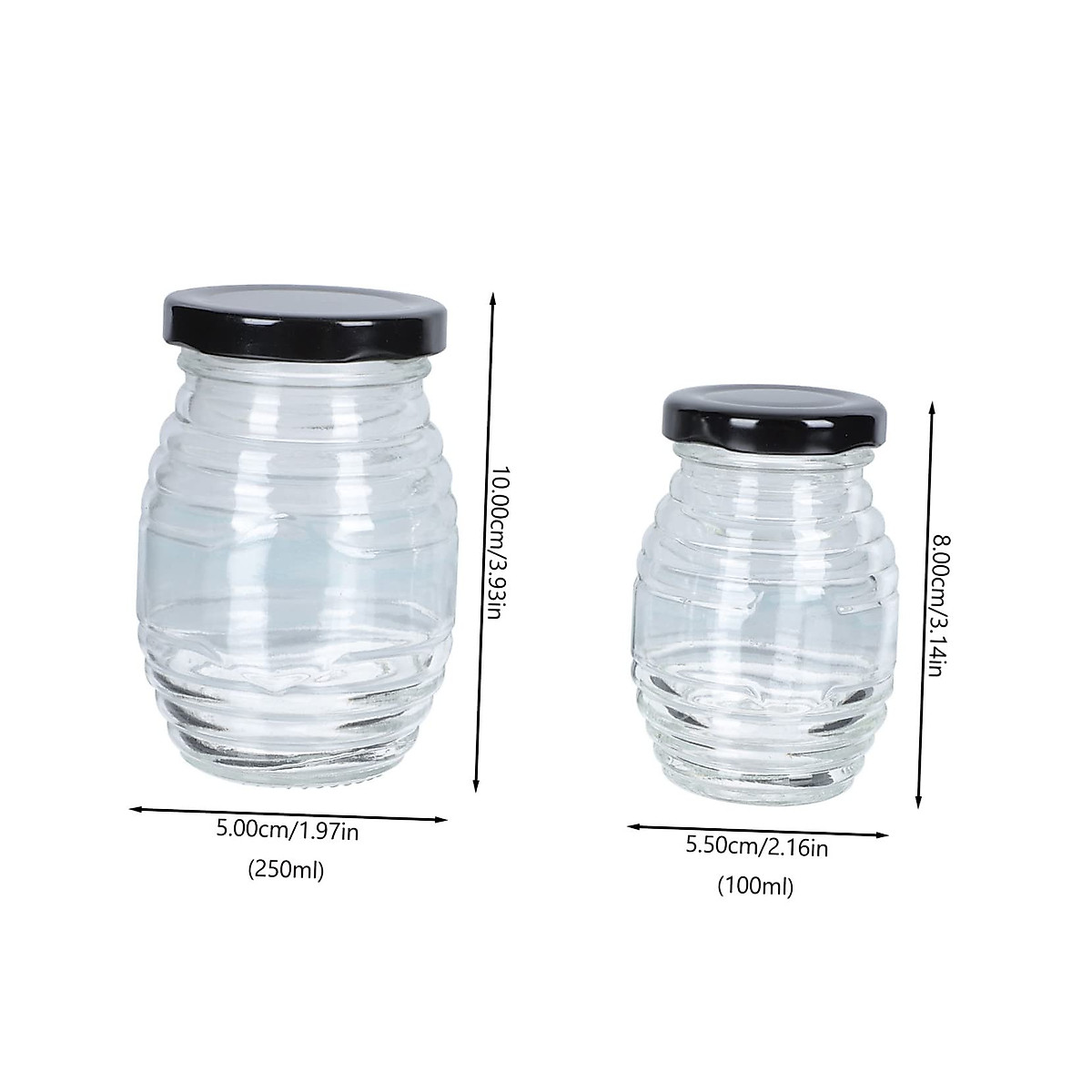 YARNOW 6pcs Honey Bottle Household Bottles Sauce Jars with Lids Kitchen Accessories Storage Bottles Mel Dispenser Portable Mel Bottles Glass Mel Bottles Salad Dressing Bottles