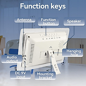 Retekess T114 Caregiver Pager,Wireless Calling System,15 Level Volume,10 Waterproof Alert Call Buttons for Clinic,Hospital,Nurses Station