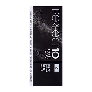 Clairol Nice'n Easy Perfect 10 Permanent Hair Dye, 2 Black Hair Color, Pack of 1