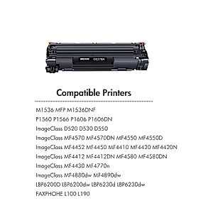 78A Toner Cartridge 2-Pack CE278D Replacement for HP 78A CE278A Toner Cartridge for HP M1536dnf MFP P1606dn P1606 P1566 P1560 M1536 Printer Black