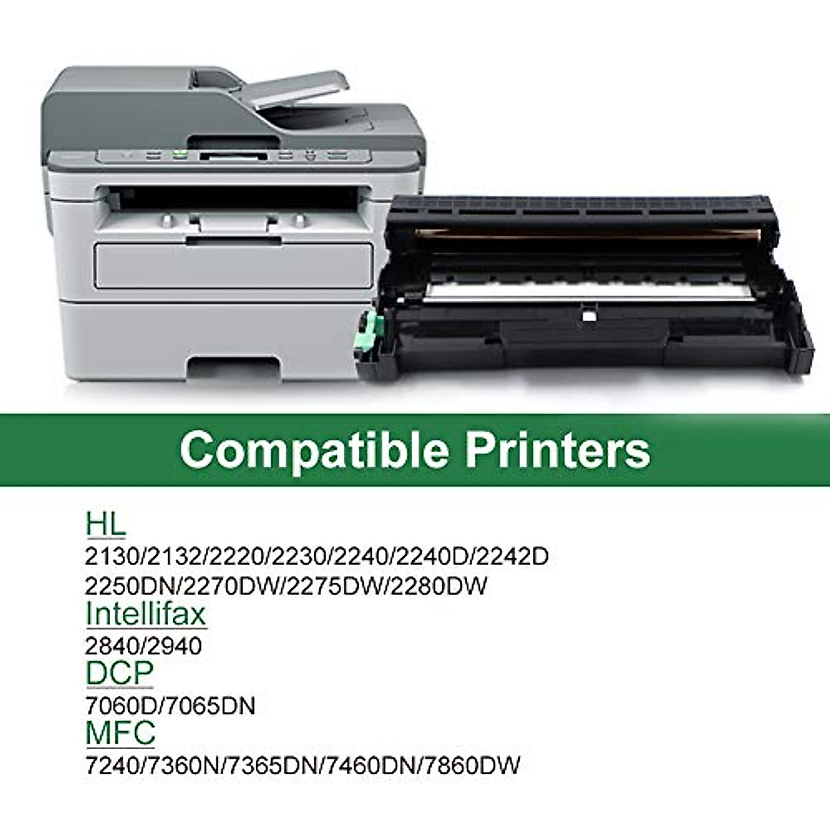 XZMHX DR420 DR-420 Replacement Drum Unit (Not Toner) Compatible for Brother HL-2280DW HL-2230 HL-2240 HL-2242D HL-2270DW MFC-7360N MFC-7860DW DCP-7060D DCP-7065DN Intellifax 2840 2940 (1 Pack)