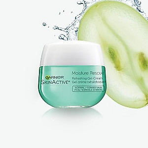 Garnier SkinActive Moisture Rescue Refreshing Gel-Cream for Normal/Combo Skin, Oil-Free, 1.7 Oz (50g), 1 Count (Packaging May Vary)