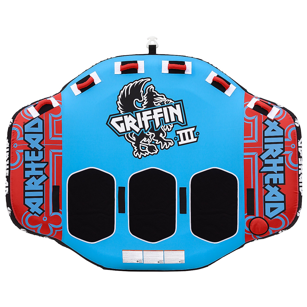 Airhead Griffin 3, 1-3 Rider Towable Tube for Boating,blue