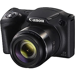 Canon PowerShot SX420 is Wi-Fi Digital Camera (Black) with 128GB Card + Case + Flash + Battery + Charger + Tripod + Kit (Renewed)