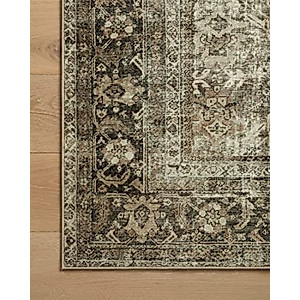 Magnolia Home by Joanna Gaines x Loloi Sinclair Collection SIN-01 Machine Washable Pebble / Taupe 7'-6" x 9'-6" Area Rug