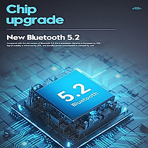 Wireless Earbuds Headphones Bluetooth 5.2 Ear buds with Mic Smart Noise Reduction LED Display Fast Charging Case Touch Control Bluetooth Earphones In Ear Earbuds Wireless Earphone, for Sport and Work