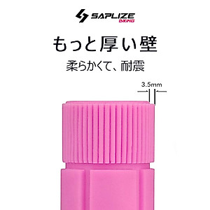 SAPLIZE Bike Handlebar Grips, for Kids Girls Boys Bikes, Balance Bikes, Road Bikes and Scooters, Length 4.9", with Tassel Streamers, Pink