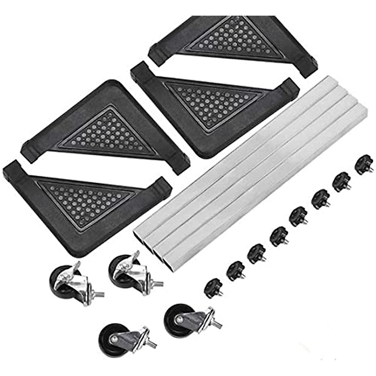 LinaLife Adjustable Washing Machine Base Fridge Undercarriage Stand Bracket 23" Multi-functional Movable Furniture Dolly Roller Mobile Base 4 Swivel Wheels for Drier, refrigerator stand