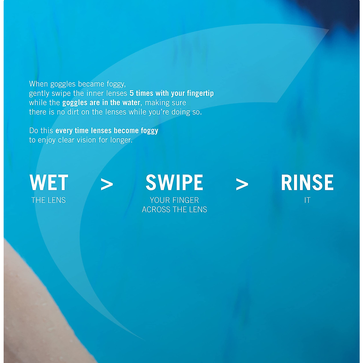 ARENA Unisex Cobra Core Swipe Anti-Fog Racing Swim Goggles for Men and Women Polycarbonate Mirror Lens, Aqua/Black