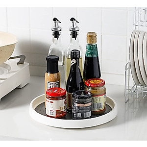 Lawei 2 Pack Lazy Susan Turntable - 12 Inch Non-Slip Kitchen Storage Turntable Spice Rack Organizer for Spices, Condiments, Baking