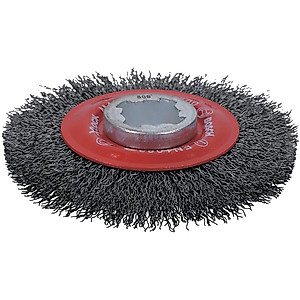 Bosch X-LOCK 2608620732 Wire Brush, 4.5 inches (115 mm) Diameter, Beveled Shape, Iron 0.01 inch (0.3 mm) Straight, 1 Piece