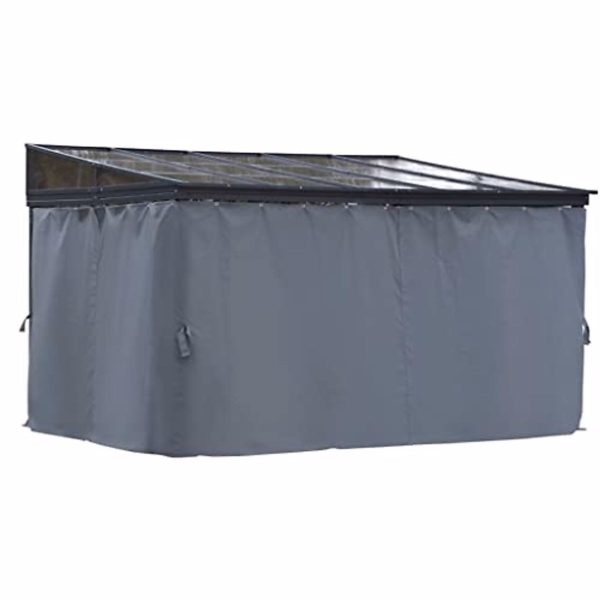 UXZDX 13' X 9.5' X 8' Hardtop Gazebo with Netted Curtain, Outdoor Porch Patio Gazebo, Durable Aluminum Frame for Garden