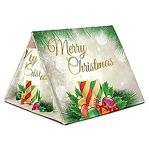 enheng Small Pet Hideout Merry Christmas Hamster House Guinea Pig Playhouse for Dwarf Rabbits Hedgehogs Chinchillas
