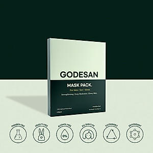 GODESAN Hydrogel Face Mask Pack 5pcs - Rich Collagen, Deep Moisture, Ginseng, Tea Tree, Hyaluronic, Overnight Mask, All skin type