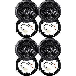 KICKER 43DSC6504 6-1/2" DS Series Front and Rear Door Factory Speaker Replacement Kit with Speaker Harness and Mounting Adapters for Ford Fusion 2013-2020