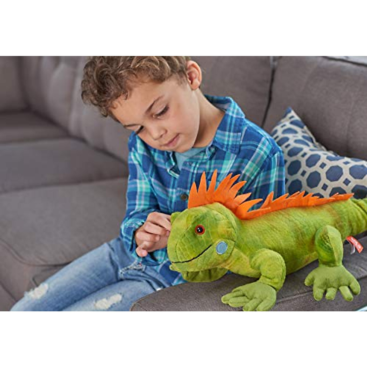 Wild Republic Iguana Plush, Stuffed Animal, Plush Toy, Kids Gifts, Cuddlekins, 15 Inches, Multi (12905)