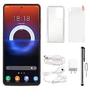 Smartphone for Android 10 System, 6.82 Inch HD Screen, 6GB RAM 128GB ROM, Supports Face Recognition, WiFi, BT, FM, GPS Functions, Front 5MP Rear 24MP, 7300mAh Cell Phone(USA)