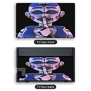 Ba-llora FNAF Sticker for Switch Protector Cover Protective Faceplate Full Set Console Dock for Switch/Switch lite