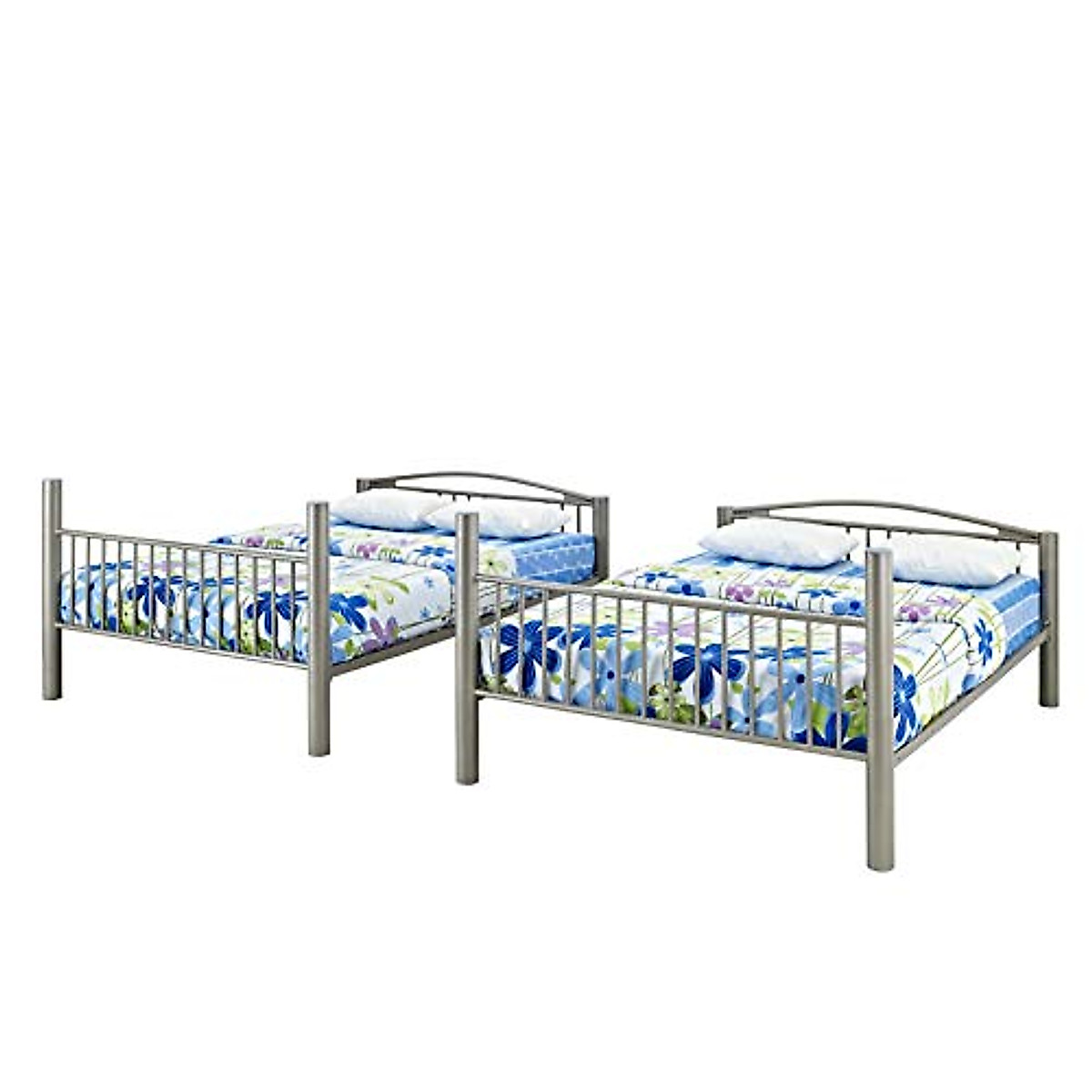 Powell Heavy Metal Bunk Bed, Full Over Full, Pewter