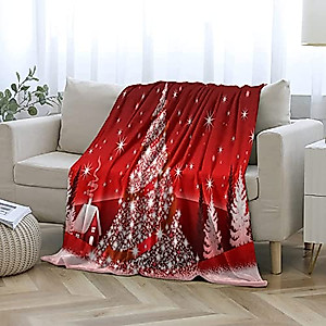Christmas Blanket Super Soft Throw Blanket, Light Weight Plush Christmas Tree Blankets Living Room Sofa Beding for Kids Adults for All Season 50"X60", Throw Blanket Warm Fuzzy Plush Blanket