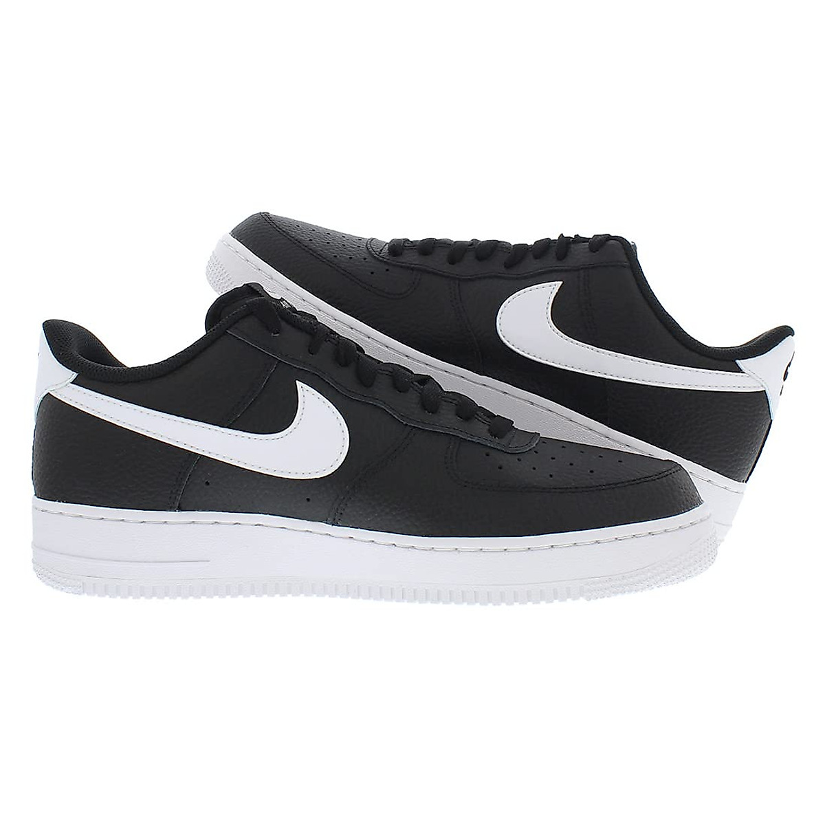 NIKE Men's Low-Top Sneakers Basketball Shoe, Black White, 9