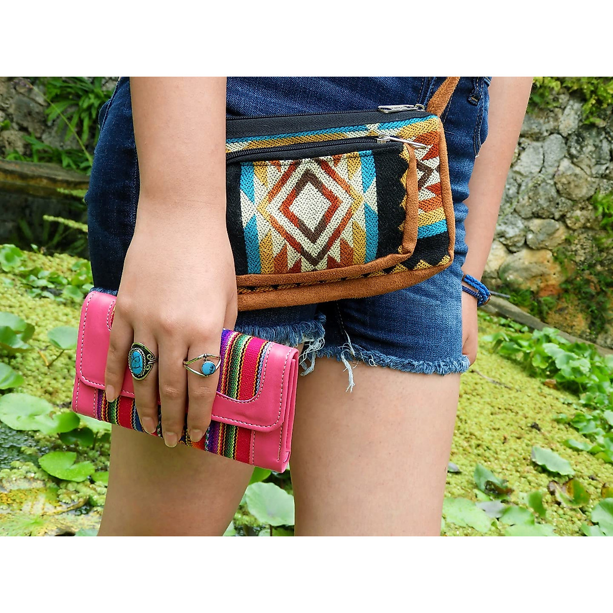 Mia Jewel Shop Ellipse Oval Flat Healing Gemstone Crystal Cabochon Silver Metal Border Adjustable Ring - Womens Natural Fashion Handmade Jewelry Boho Accessories (Turquoise Howlite)