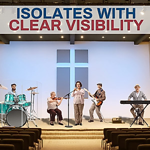 PENNZONI Drum Shield 5.5ft w/Living Hinges, Comes w/ 5 Drum Panels, & 4 Living Hinges, Premium Clear Acrylic Panels, Drum Screen