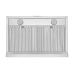 Empava Slim Range Hood 30 Inch Under Cabinet Ducted, Dual Sealed Aluminum Motor, 3-Speed, 400 CFM, Permanent Filters, Push Button Control Stainless Steel, 30 in. RH08