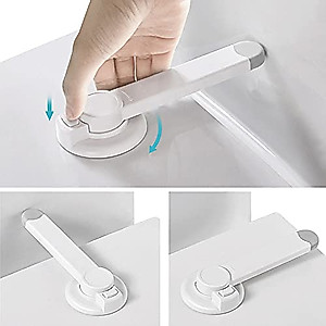 Baby Toilet Lock Safety Bathroom Child Proof Toilet Seat Lock with 3M Adhesive No Tools Needed Toilet Lid Lock with Arm Locks for Little Kids (1 Pack)