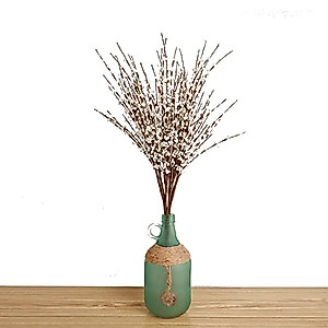 MISSWARM 10 Pieces 29.5" Long of Artificial Flowers Fake Flowers, White Artificial Flowers for Wedding Home Office Party Hotel Indoor or Yard Decoration(White)