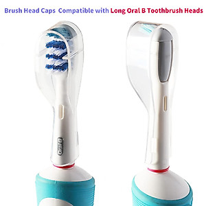8Pcs Reusable Toothbrush Covers Compatible with Oral B Dual Clean Replacement Brush Heads and Trizon/Pulsonic/Sonic SR 12A 18A Replacement Brush Heads