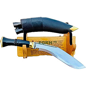 Nepal Army Kukri - Authentic Hand - Hammered Hand Forged Historical High Carbon Steel 9” Blade Khukuri Knives - EGKH Factory Outlet in Nepal - Ready to use Outdoor - Balance water tempered -