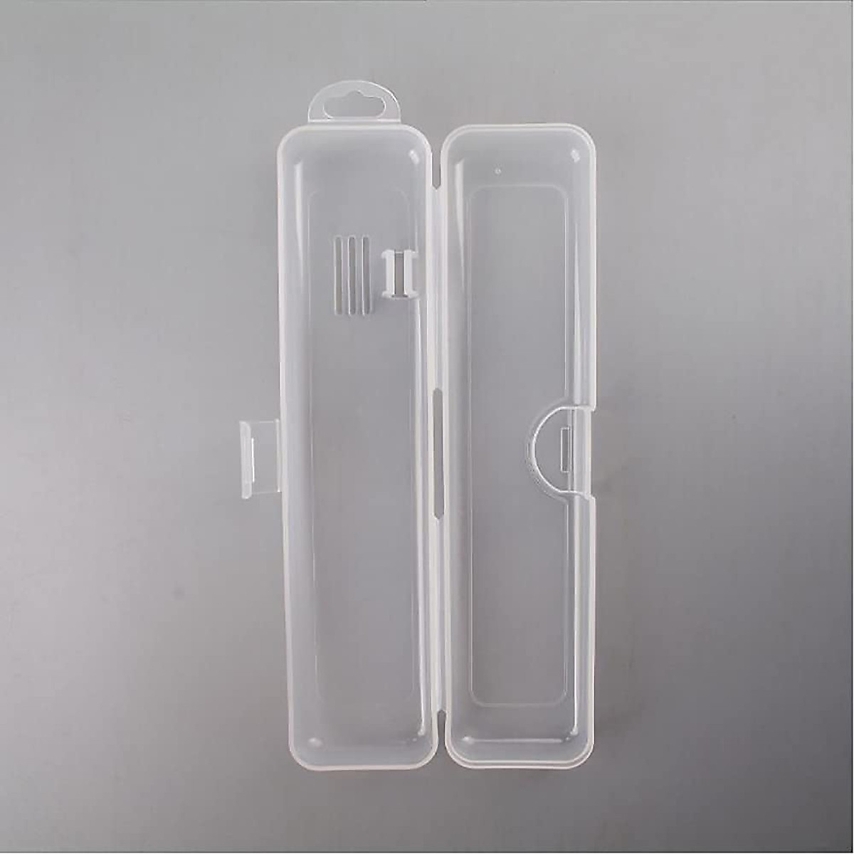 UUYYEO 2 Pcs Travel Portable Toothbrush Storage Case Plastic Dust-Proof Toothbrush Container Toothpaste Box Holder