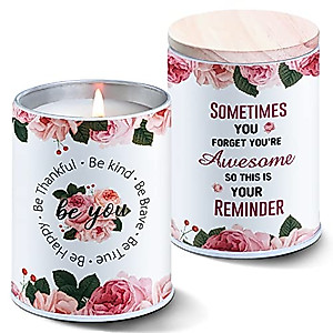 1 Pack Candle Gift for Women Friend You are Awesome Mother's Day Gifts for Her Women Lavender Scented Candles Jar Candles Inspirational Gifts Birthday Gifts for Mother Friend Coworkers