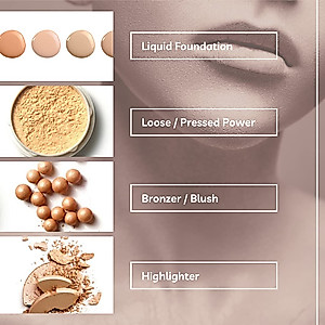 ELYSIAN - Professional Cosmetics Applicator / Kabuki Brush - Face or Body - curved & large Makeup / Body Brush - Powder, Bronzer, Foundation, Oil, Creams - Gold