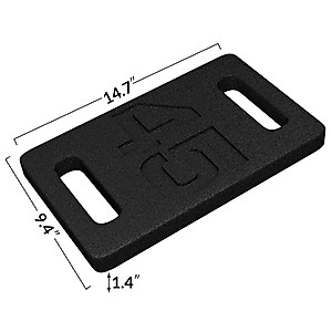 Signature Fitness Cast Iron Ruck Plate, Weighted Plate for Rucking, Swings, Squat, Strength Training, Fitness Workout, and Home Exercises, 45-Pound