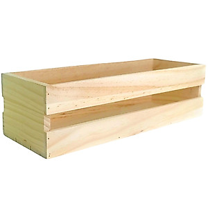 Oojami 3 Pack Wood Craft Crate Caddy Set | Nesting, Wood crates for Display, Wooden Boxes for Crafts, Decorative Wooden Crate, Wood Box Storage Crate, centerpieces for Home, Bathroom